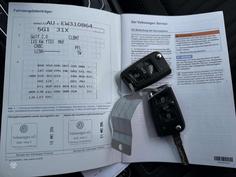 Balts Volkswagen Golf 2014 Marijampole, ar dzinēja tilpumu 1.97 L un nobraukumu 215 tūkst. km par 6450 €, foto 29 vietnē AUTOMOTO.COM.LV