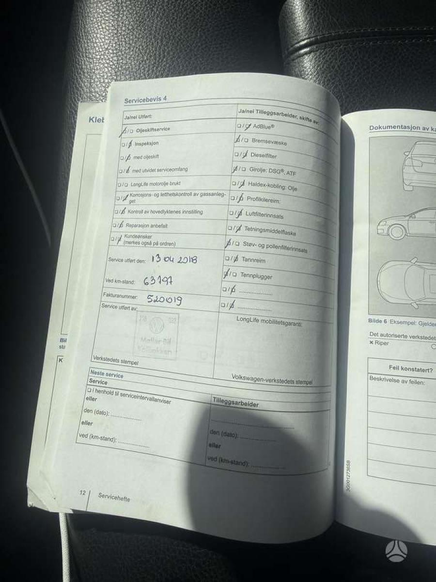 White Volkswagen Golf 2015 in Kelme, with an engine capacity of 1.40 L and mileage of 165 thousand km for 9200 €, photo 38 on AUTOMOTO.COM.LV