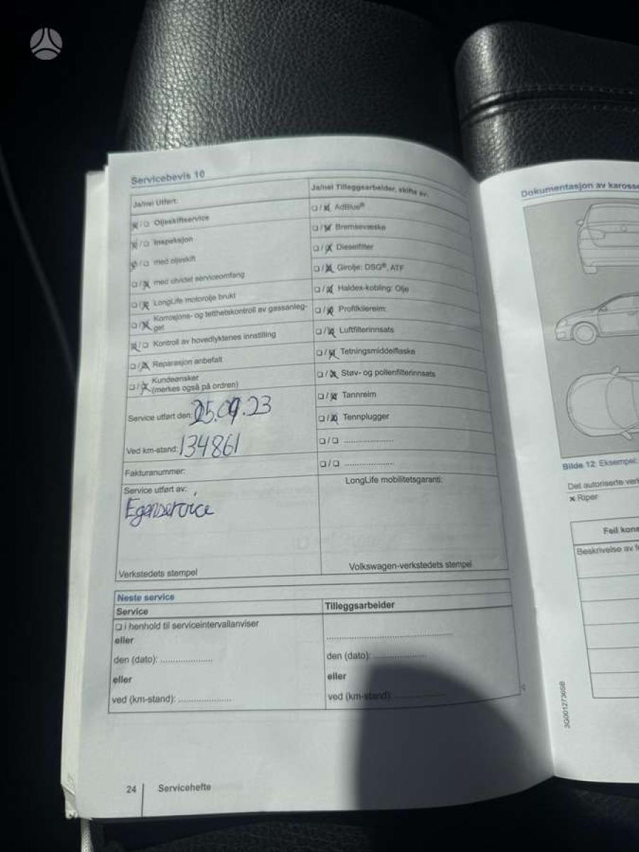 White Volkswagen Golf 2015 in Kelme, with an engine capacity of 1.40 L and mileage of 165 thousand km for 9200 €, photo 44 on AUTOMOTO.COM.LV
