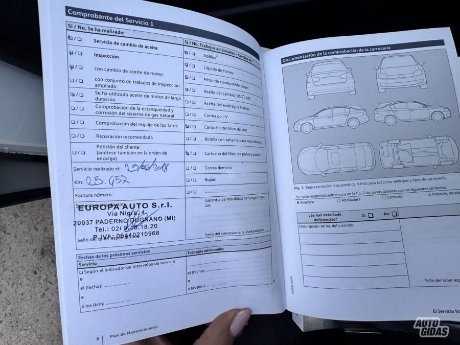 White Volkswagen Golf 2018 in Vilnius, with an engine capacity of 1.60 L and mileage of 208 thousand km for 6950 €, photo 25 on AUTOMOTO.COM.LV