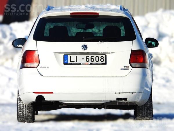 White Volkswagen Golf 2012 in Riga, with an engine capacity of 1.60 L and mileage of 358 thousand km for 5300 €, photo 6 on AUTOMOTO.COM.LV