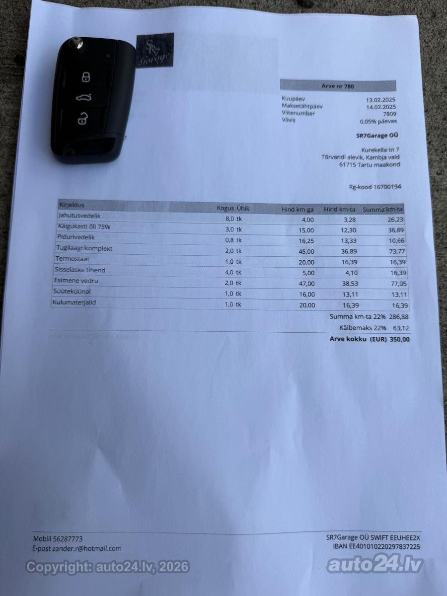 Белый Фольксваген Гольф 2016 в Тарту, объемом двигателя 1.40 л и пробегом 175 тыс. км за 7500 €, фото 19 на AUTOMOTO.COM.LV