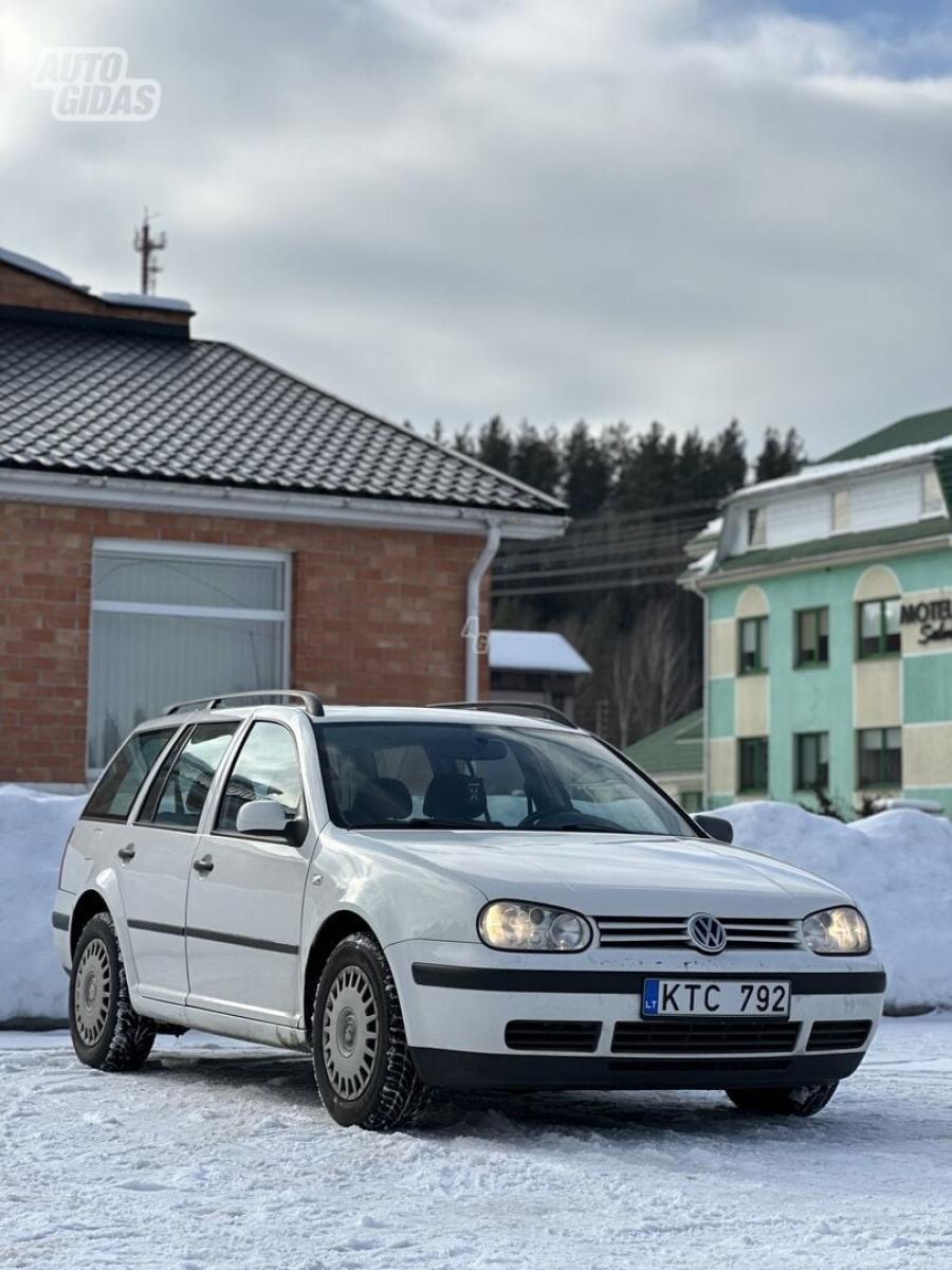 White Volkswagen Golf 2000 in Vilnius, with an engine capacity of 1.90 L and mileage of 329 thousand km for 1150 €, photo 1 on AUTOMOTO.COM.LV