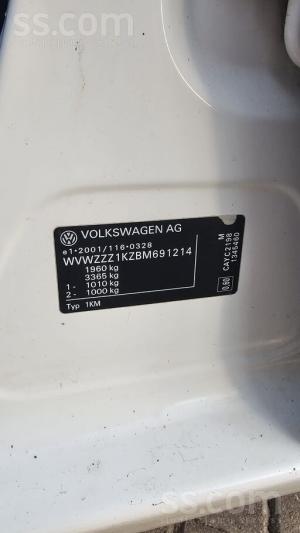 Balts Volkswagen Golf 2011 Ogre, ar dzinēja tilpumu 1.60 L un nobraukumu 416 tūkst. km par 1650 €, foto 15 vietnē AUTOMOTO.COM.LV