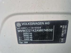 White Volkswagen Golf 2011 in Vilnius, with an engine capacity of 1.97 L and mileage of 260 thousand km for 3699 €, photo 24 on AUTOMOTO.COM.LV