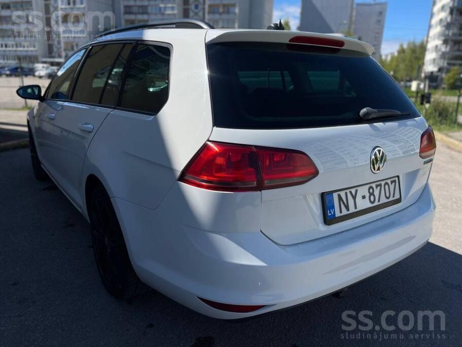 White Volkswagen Golf 2014 in Riga, with an engine capacity of 1.50 L and mileage of 312 thousand km for 6230 €, photo 6 on AUTOMOTO.COM.LV