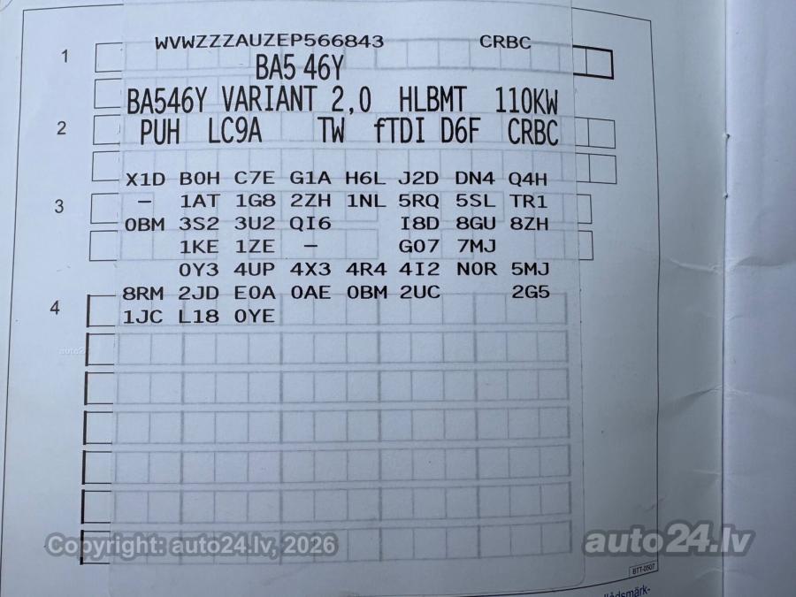 Белый Фольксваген Гольф 2014 в Тарту, объемом двигателя 2.00 л и пробегом 218 тыс. км за 8800 €, фото 20 на AUTOMOTO.COM.LV