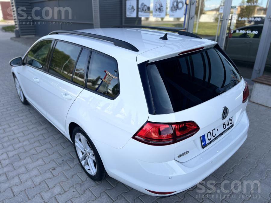 White Volkswagen Golf 2015 in Jekabpils, with an engine capacity of 2.00 L and mileage of 292 thousand km for 11300 €, photo 9 on AUTOMOTO.COM.LV