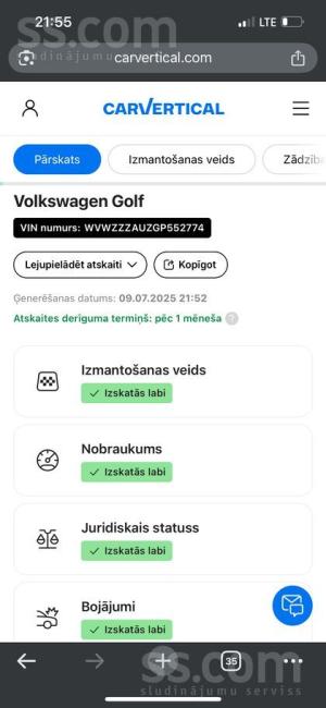 Balts Volkswagen Golf 2015 Saldus, ar dzinēja tilpumu 2.00 L un nobraukumu 298 tūkst. km par 12100 €, foto 7 vietnē AUTOMOTO.COM.LV