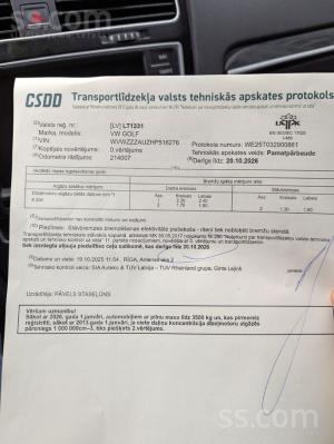 Balts Volkswagen Golf 2016 Rīga, ar dzinēja tilpumu 2.00 L un nobraukumu 215 tūkst. km par 7800 €, foto 18 vietnē AUTOMOTO.COM.LV