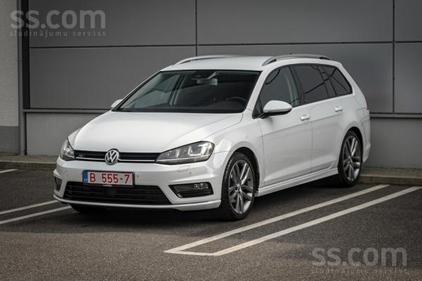 White Volkswagen Golf 2016 in Riga, with an engine capacity of 2.00 L and mileage of 213 thousand km for 9995 €, photo 1 on AUTOMOTO.COM.LV
