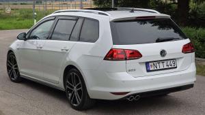 White Volkswagen Golf 2016 in Raseiniai, with an engine capacity of 1.97 L and mileage of 236 thousand km for 9990 €, photo 4 on AUTOMOTO.COM.LV