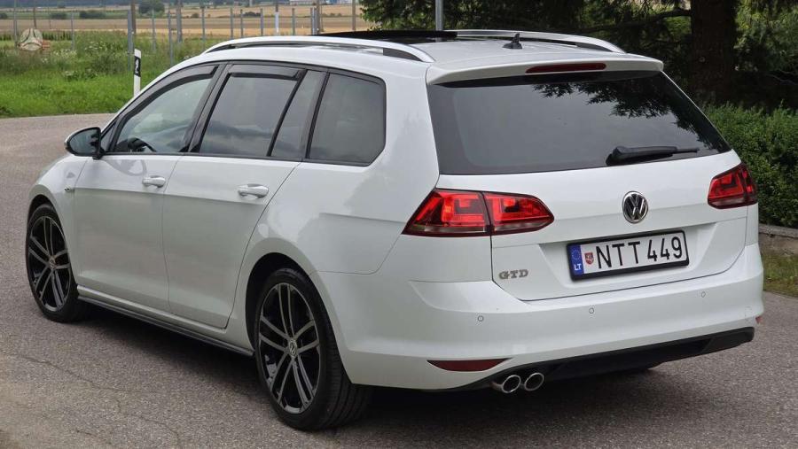 White Volkswagen Golf 2016 in Raseiniai, with an engine capacity of 1.97 L and mileage of 236 thousand km for 9990 €, photo 4 on AUTOMOTO.COM.LV