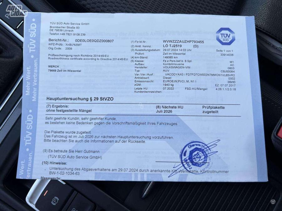Balts Volkswagen Golf 2017 Šauļi, ar dzinēja tilpumu 1.60 L un nobraukumu 214 tūkst. km par 8900 €, foto 27 vietnē AUTOMOTO.COM.LV