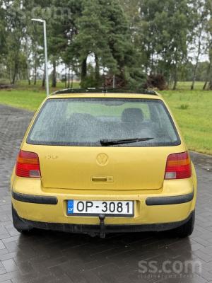 Yellow Volkswagen Golf 1998 in Kuldiga, with an engine capacity of 1.90 L and mileage of 378 thousand km for 600 €, photo 3 on AUTOMOTO.COM.LV