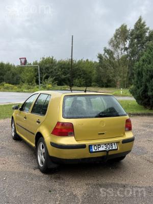 Yellow Volkswagen Golf 1998 in Kuldiga, with an engine capacity of 1.90 L and mileage of 378 thousand km for 600 €, photo 6 on AUTOMOTO.COM.LV