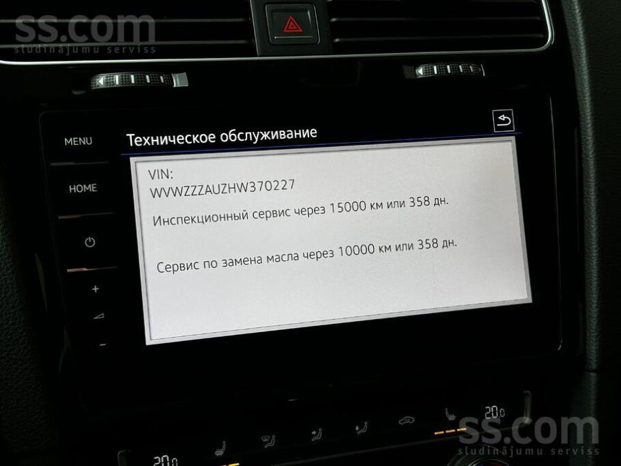 Yellow Volkswagen Golf 2017 in Jelgava, with an engine capacity of 2.00 L and mileage of 253 thousand km for 10600 €, photo 28 on AUTOMOTO.COM.LV