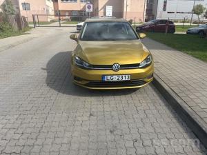 Yellow Volkswagen Golf 2018 in Liepaja, with an engine capacity of 1.60 L and mileage of 138 thousand km for 9750 €, photo  on AUTOMOTO.COM.LV