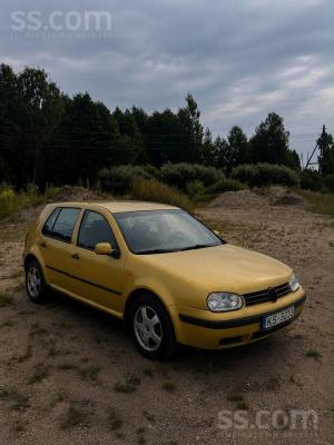 Yellow Volkswagen Golf 1998 in Kuldiga, with an engine capacity of 1.90 L and mileage of 377 thousand km for 850 €, photo  on AUTOMOTO.COM.LV