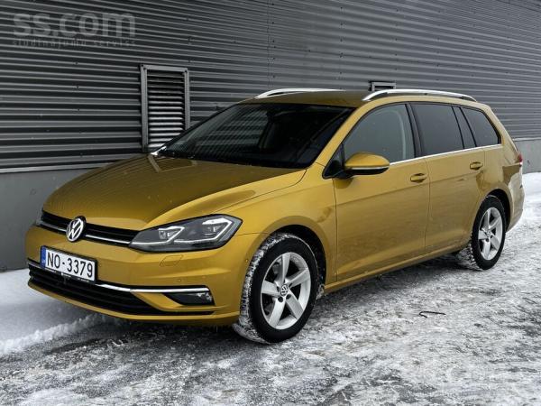 Yellow Volkswagen Golf 2018 in Riga, with an engine capacity of 2.00 L and mileage of 264 thousand km for 12900 €, photo 1 on AUTOMOTO.COM.LV
