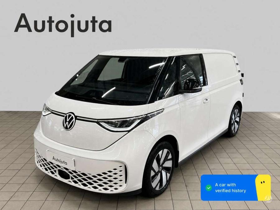 White Volkswagen ID. Buzz 2024 in Kaunas, with an engine capacity of 0.00 L and mileage of 93 thousand km for 29500 €, photo 1 on AUTOMOTO.COM.LV