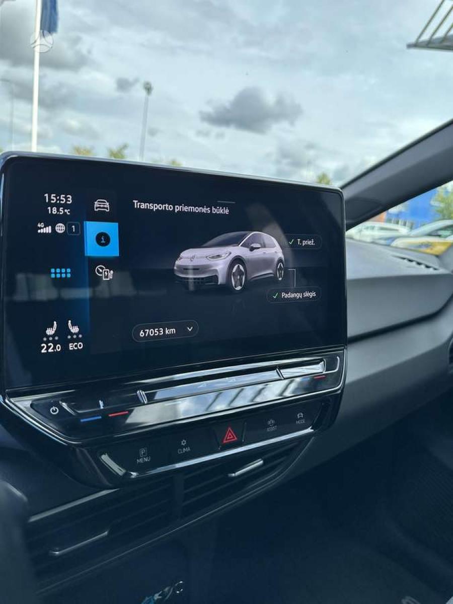 Zils Volkswagen ID.3 2021 Šauļi, ar dzinēja tilpumu 0.00 L un nobraukumu 68 tūkst. km par 17900 €, foto 22 vietnē AUTOMOTO.COM.LV
