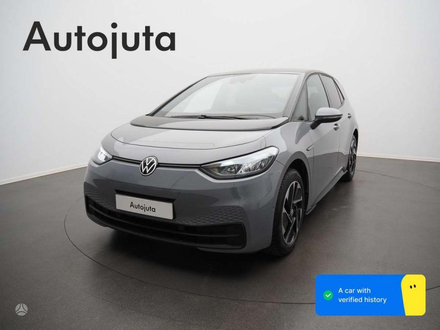 Grey Volkswagen ID.3 2023 in Vilnius, with an engine capacity of 0.00 L and mileage of 27 thousand km for 24500 €, photo 1 on AUTOMOTO.COM.LV