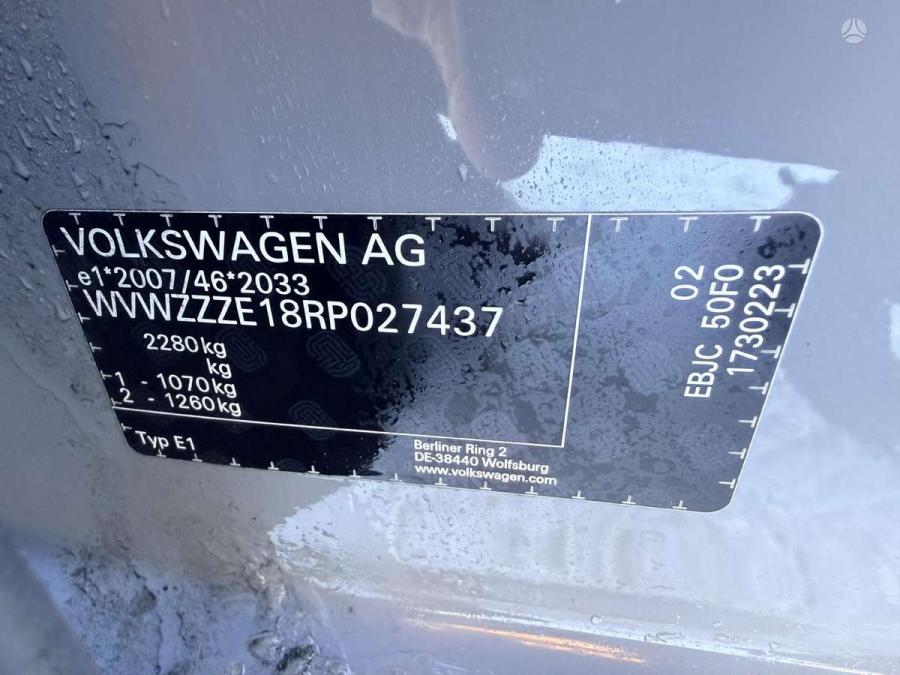 Grey Volkswagen ID.3 2024 in Siauliai, with an engine capacity of 0.00 L and mileage of 22 thousand km for 18900 €, photo 29 on AUTOMOTO.COM.LV