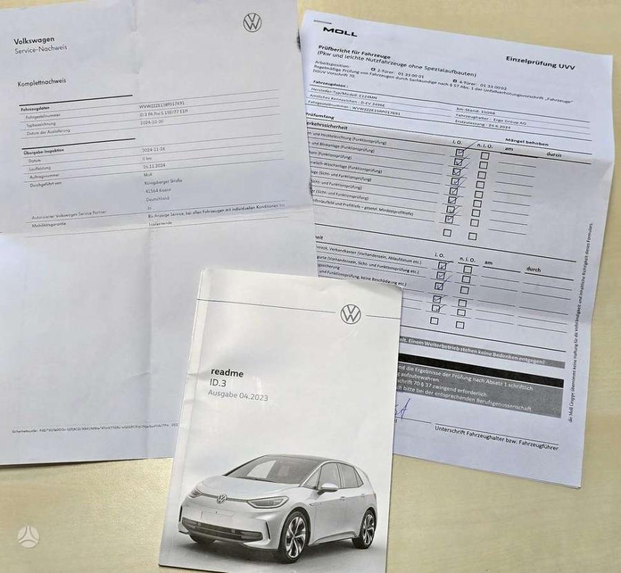 Grey Volkswagen ID.3 2024 in Siauliai, with an engine capacity of 0.00 L and mileage of 30 thousand km for 29900 €, photo 37 on AUTOMOTO.COM.LV