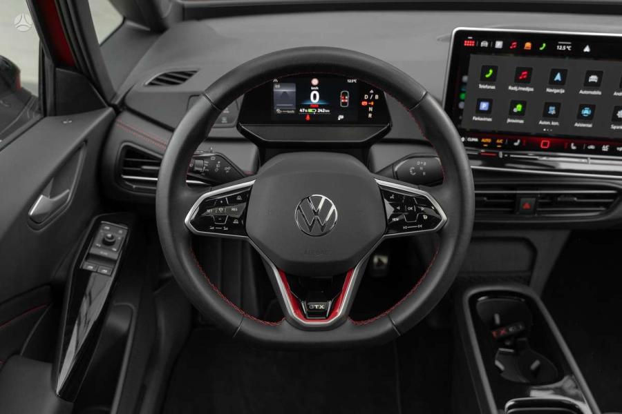 Red Volkswagen ID.3 2025 in Vilnius, with an engine capacity of 0.00 L and mileage of 19 thousand km for 36500 €, photo 15 on AUTOMOTO.COM.LV