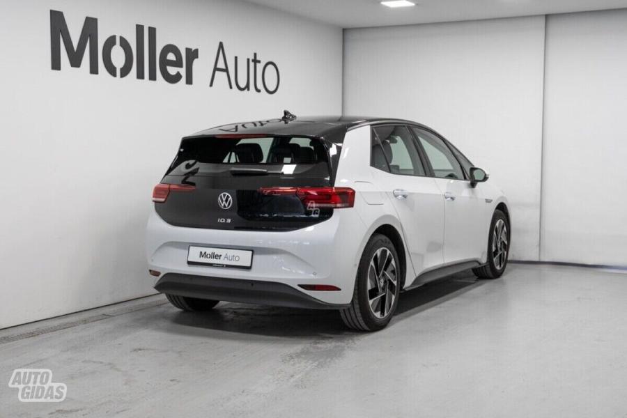 White Volkswagen ID.3 2023 in Vilnius, with an engine capacity of 0.00 L and mileage of 55 thousand km for 24900 €, photo 4 on AUTOMOTO.COM.LV