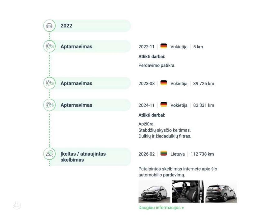 Черный Фольксваген ID.4 2022 в Вильнюс, объемом двигателя 0.00 л и пробегом 113 тыс. км за 24900 €, фото 26 на AUTOMOTO.COM.LV