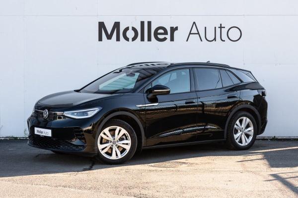 Black Volkswagen ID.4 2022 in Riga, with an engine capacity of 0.00 L and mileage of 85 thousand km for 32900 €, photo 1 on AUTOMOTO.COM.LV