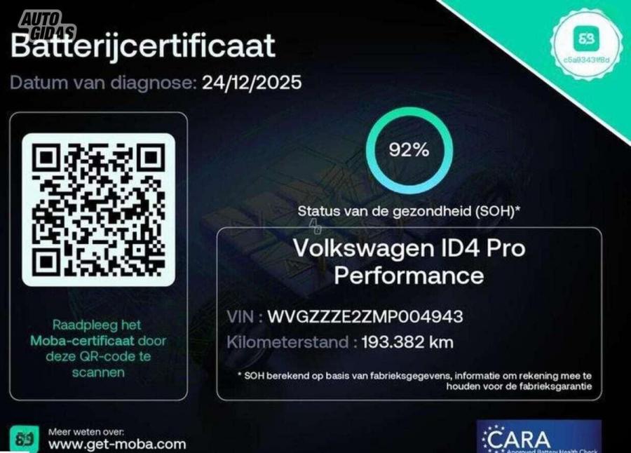 Blue Volkswagen ID.4 2020 in Kaunas, with an engine capacity of 0.00 L and mileage of 193 thousand km for 15900 €, photo 13 on AUTOMOTO.COM.LV