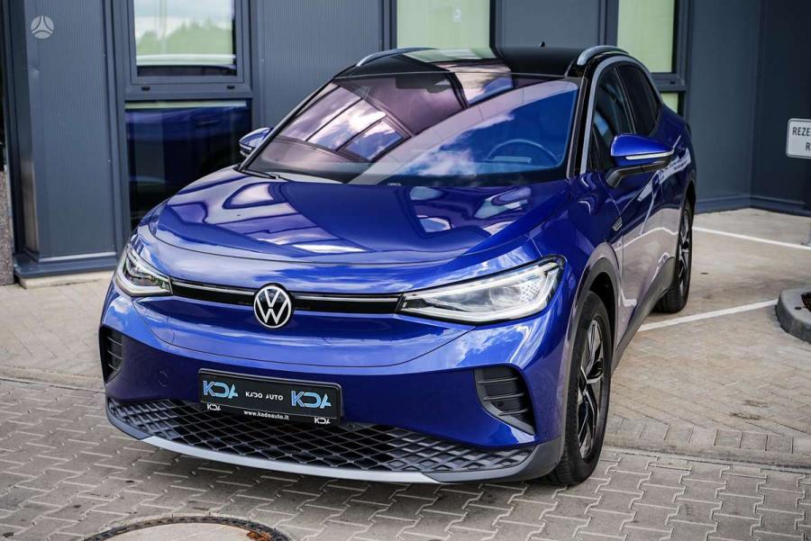 Blue Volkswagen ID.4 2021 in Kaunas, with an engine capacity of 0.00 L and mileage of 71 thousand km for 23950 €, photo 5 on AUTOMOTO.COM.LV