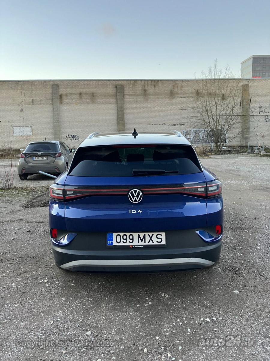 Blue Volkswagen ID.4 2020 in Tallinn, with an engine capacity of 0.00 L and mileage of 35 thousand km for 29990 €, photo 7 on AUTOMOTO.COM.LV