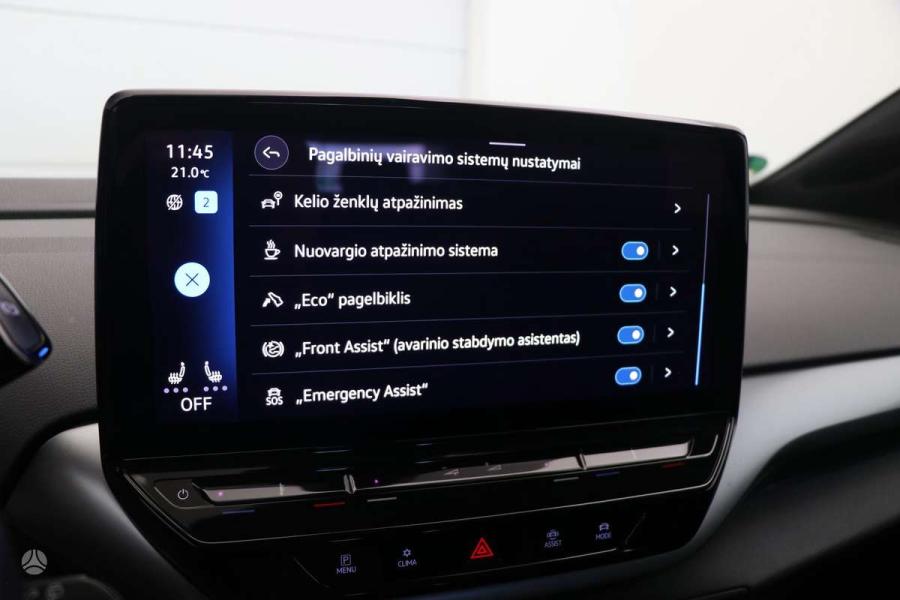 Pelēks Volkswagen ID.4 2022 Viļņa, ar dzinēja tilpumu 0.00 L un nobraukumu 145 tūkst. km par 24490 €, foto 26 vietnē AUTOMOTO.COM.LV