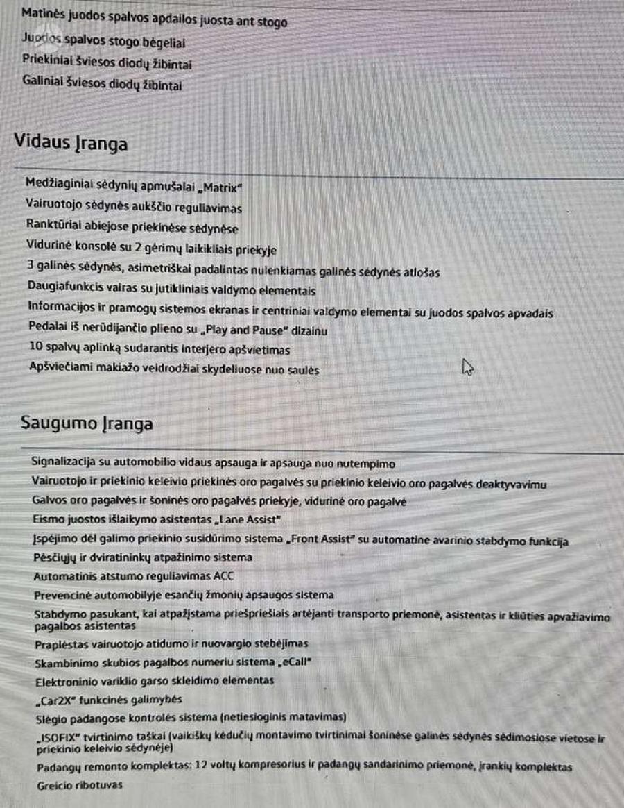 Grey Volkswagen ID.4 2023 in Utena, with an engine capacity of 0.00 L and mileage of 53 thousand km for 31500 €, photo 8 on AUTOMOTO.COM.LV