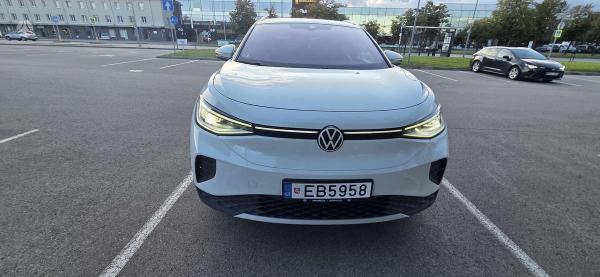 White Volkswagen ID.4 2021 in Kaunas, with an engine capacity of 0.00 L and mileage of 316 thousand km for 21200 €, photo 1 on AUTOMOTO.COM.LV
