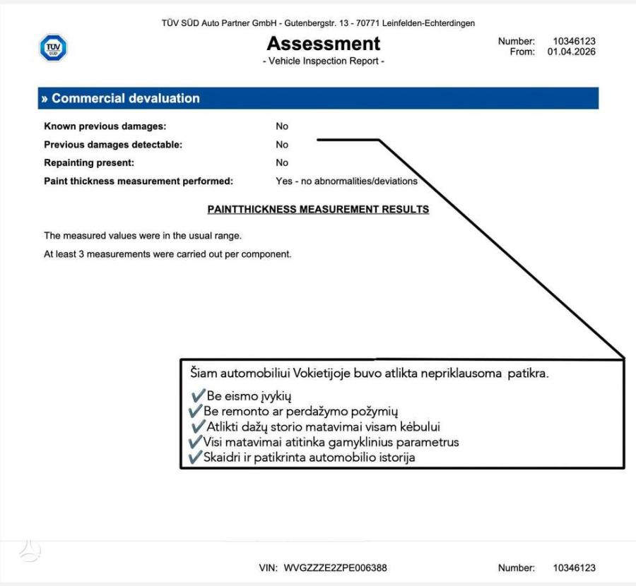 Белый Фольксваген ID.4 2022 в Вильнюс, объемом двигателя 0.00 л и пробегом 95 тыс. км за 23900 €, фото 10 на AUTOMOTO.COM.LV