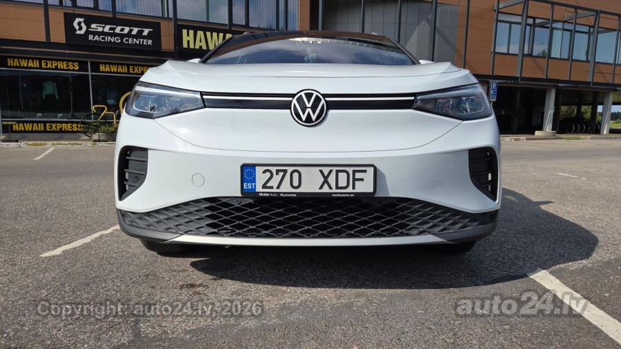 White Volkswagen ID.4 2022 in Tallinn, with an engine capacity of 0.00 L and mileage of 44 thousand km for 26960 €, photo 3 on AUTOMOTO.COM.LV