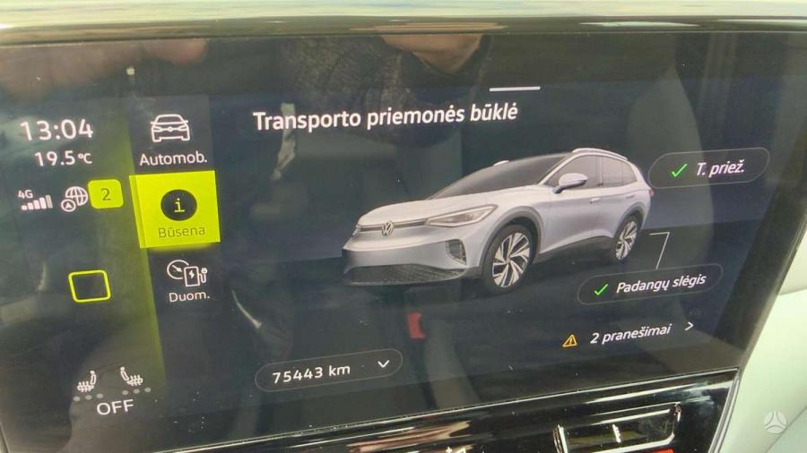 Balts Volkswagen ID.4 2023 Šauļi, ar dzinēja tilpumu 0.00 L un nobraukumu 75 tūkst. km par 19350 €, foto 16 vietnē AUTOMOTO.COM.LV