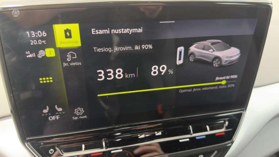 Balts Volkswagen ID.4 2023 Šauļi, ar dzinēja tilpumu 0.00 L un nobraukumu 75 tūkst. km par 19350 €, foto 19 vietnē AUTOMOTO.COM.LV