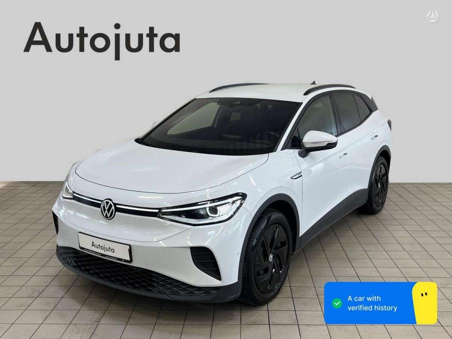 White Volkswagen ID.4 2023 in Kaunas, with an engine capacity of 0.00 L and mileage of 81 thousand km for 26500 €, photo 1 on AUTOMOTO.COM.LV