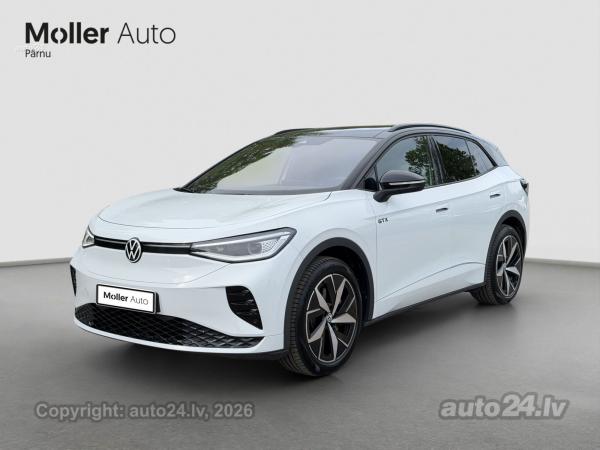 White Volkswagen ID.4 2023 in Parnu, with an engine capacity of 0.00 L and mileage of 27 thousand km for 33900 €, photo 1 on AUTOMOTO.COM.LV