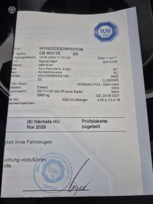 Dzeltens Volkswagen ID.4 2021 Viļņa, ar dzinēja tilpumu 0.00 L un nobraukumu 71 tūkst. km par 27300 €, foto 12 vietnē AUTOMOTO.COM.LV