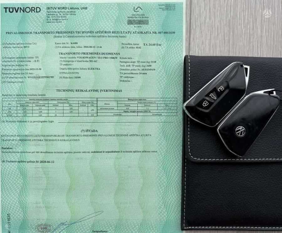Red Volkswagen ID.5 2022 in Vilnius, with an engine capacity of 0.00 L and mileage of 18 thousand km for 30500 €, photo 38 on AUTOMOTO.COM.LV