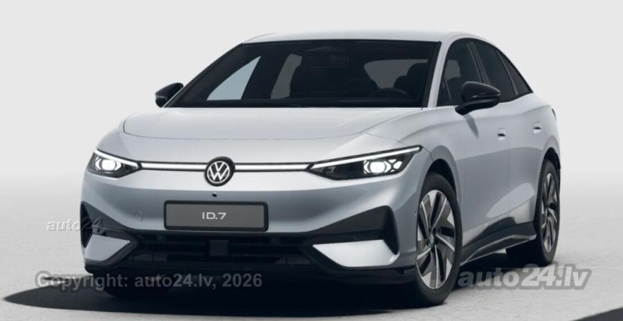Grey Volkswagen ID.7 2026 in Tallinn, with an engine capacity of 0.00 L and mileage of 0 thousand km for 49710 €, photo 1 on AUTOMOTO.COM.LV