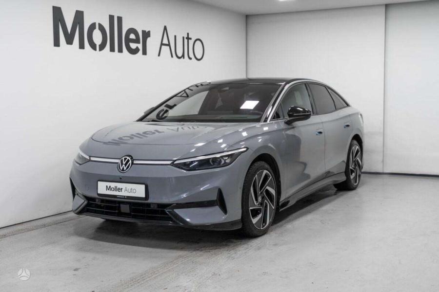 Pelēks Volkswagen ID.7 2024 Viļņa, ar dzinēja tilpumu 0.00 L un nobraukumu 52 tūkst. km par 39990 €, foto 1 vietnē AUTOMOTO.COM.LV
