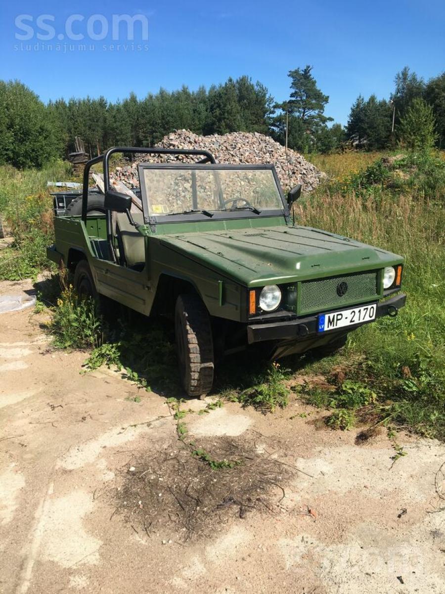 Green Volkswagen Iltis 1979 in Ventspils, with an engine capacity of 1.60 L and mileage of 20 thousand km for 6700 €, photo 1 on AUTOMOTO.COM.LV